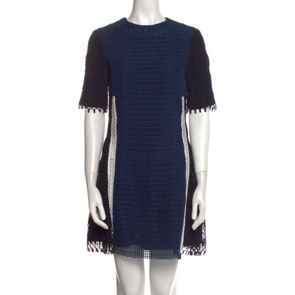 Jonathan Simkhai | Dresses | Jonathan Navy Black White Crochet Short ...